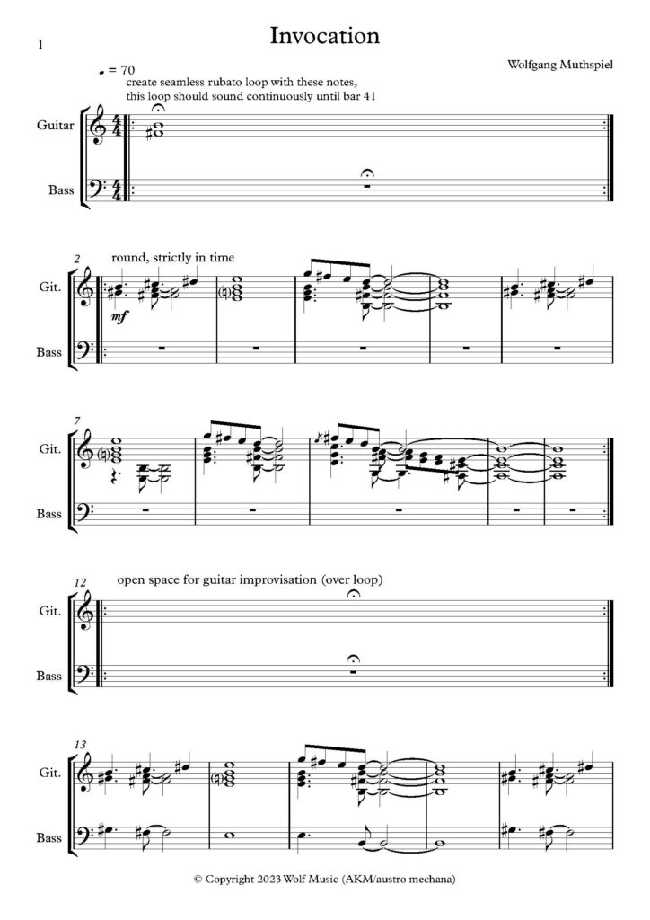 Invocation – Wolfgang Muthspiel